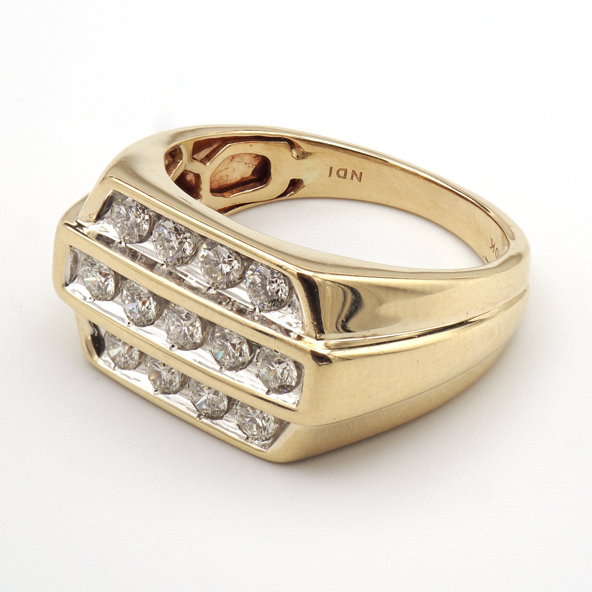 Diamond Three Lines – Isaac Jewelry