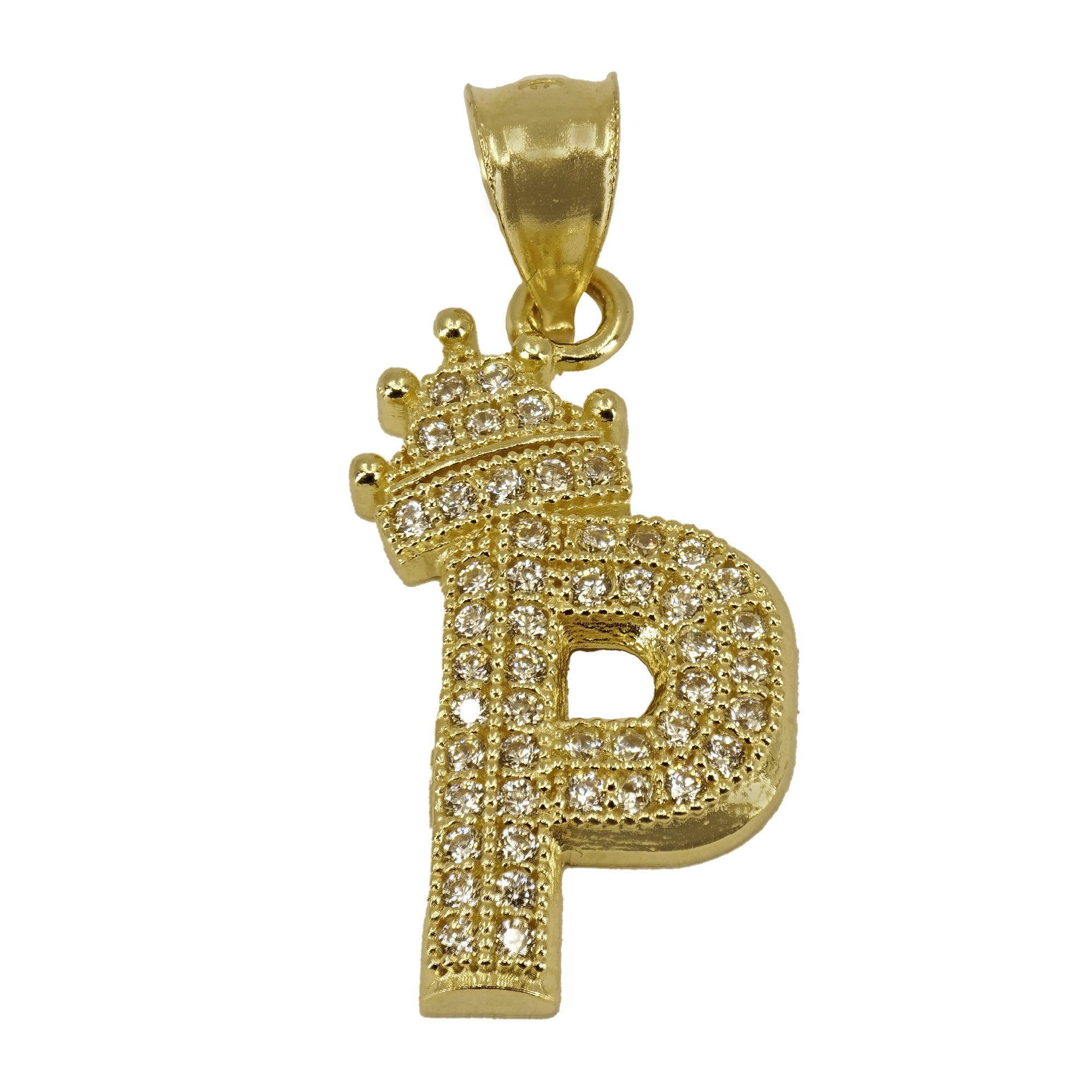 10K Gold Letter P Charm – Isaac Jewelry